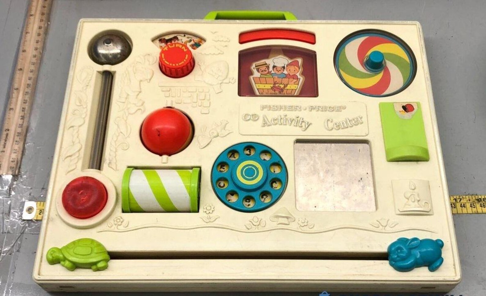 4 Vintage Fisher Price Toys - Rolly Polly, Activity Center, SUV Family ...