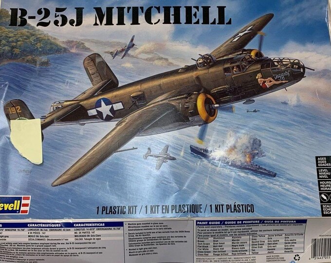 B-25J Mitchell Aircraft Model Kit by Revell, 1:48 Scale - Complete IOB ...