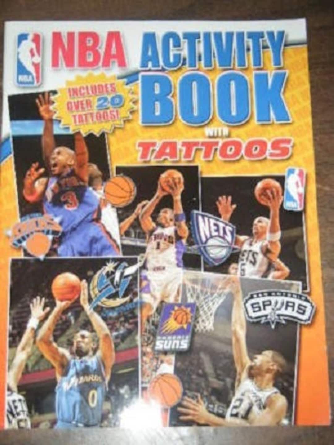 2000s NBA All Star Activity Book With 20 Tattoos for Kids - Kobe ...