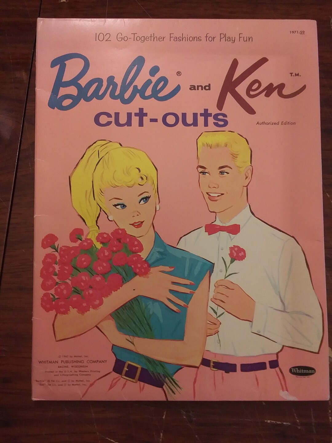 Vintage 1960s Barbie & Ken Fashion Doll Cut Outs in Original Box ...
