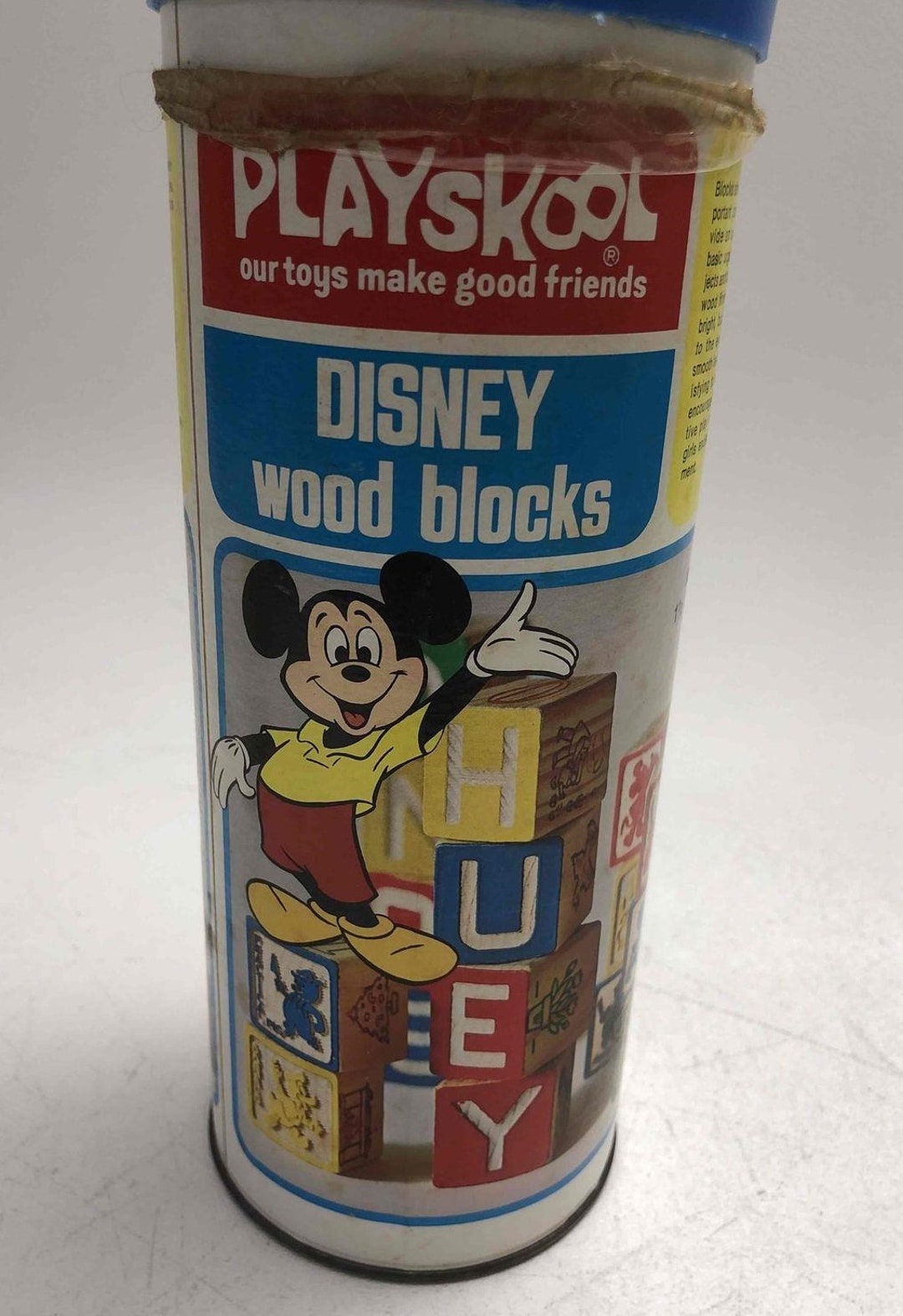 Vintage 1970s Disney Mickey Mouse Playskool Wooden Blocks, IOP - Etsy