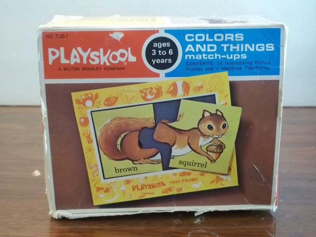 1972 Playskool Colors and Things Match-up Game Complete - Etsy