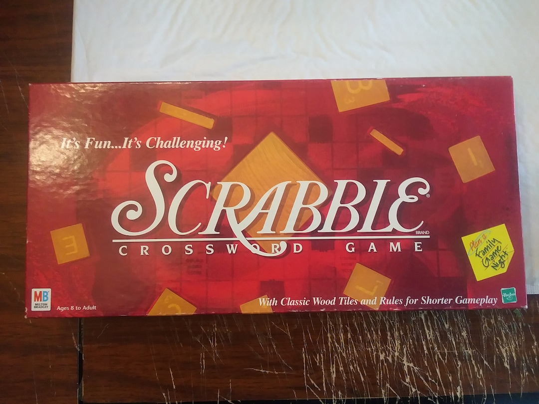 1990s Scrabble Family Board Game W/original Box - Etsy