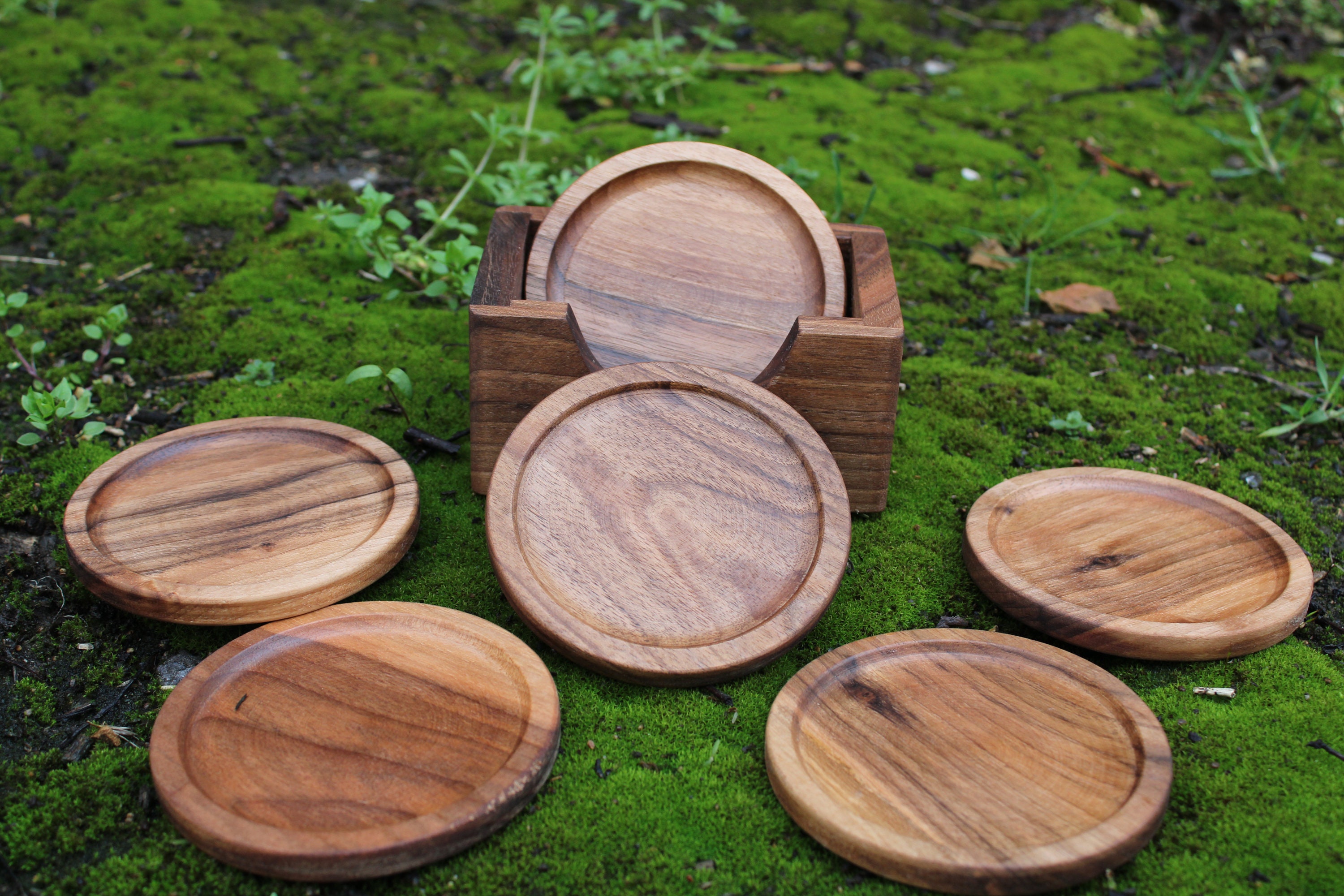 Handmade Wooden Coasters Wooden Mug Coaster and Lid Minimalist Wooden ...