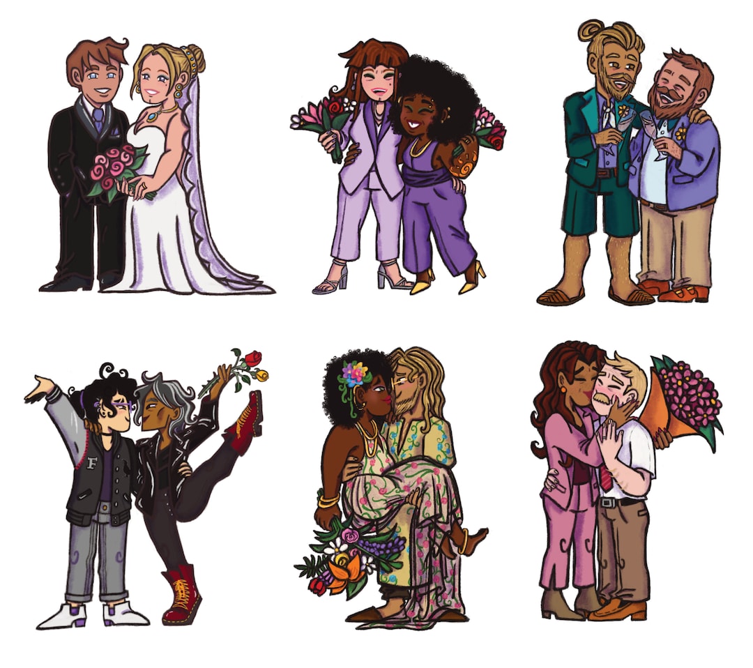 Dungeons and Daddies - Wedding Sticker - Full Set - Etsy