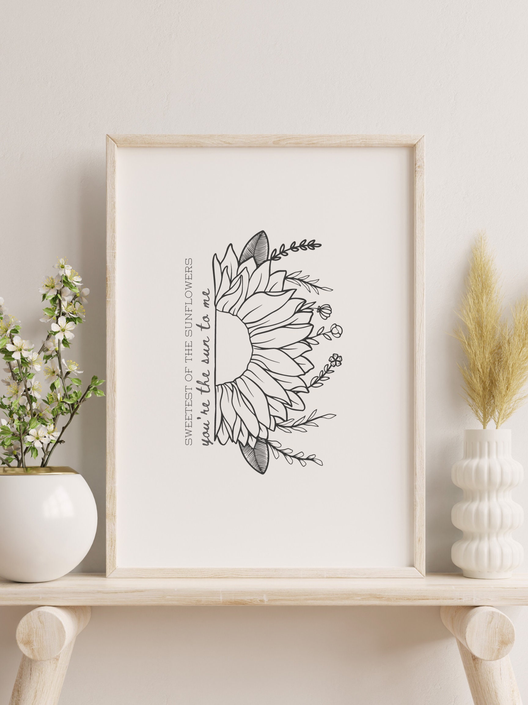 PHYSICAL POSTER: Sweetest of the Sunflowers Poster Sun to Me Poster ...