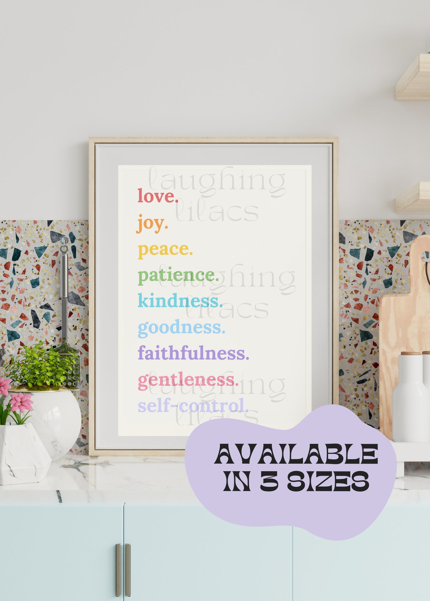 DIGITAL DOWNLOAD: Fruit of the Spirit Wall Art || Christian Artwork ...