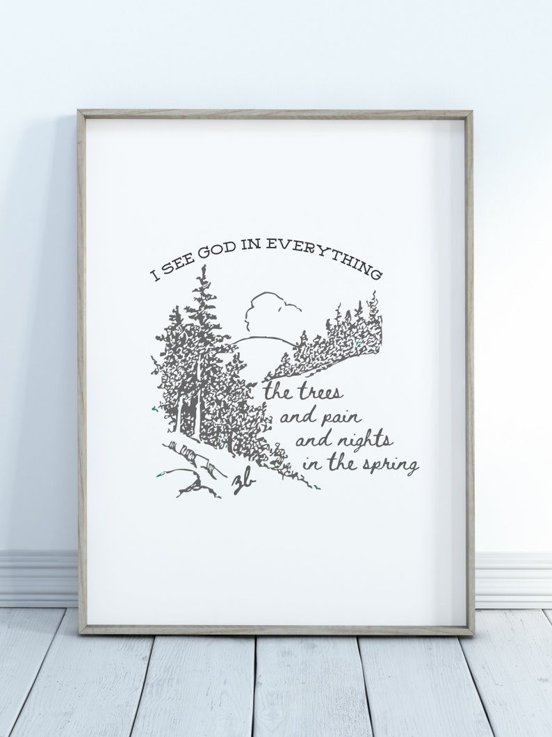 PHYSICAL POSTER: I See God in Everything Poster Zach Bryan - Etsy