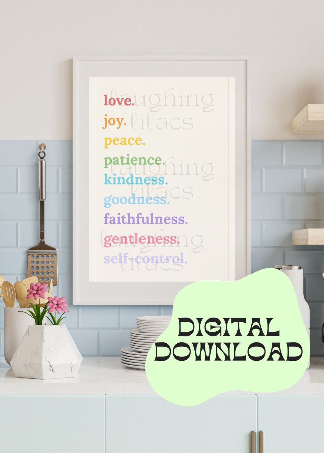 DIGITAL DOWNLOAD: Fruit of the Spirit Wall Art || Christian Artwork ...