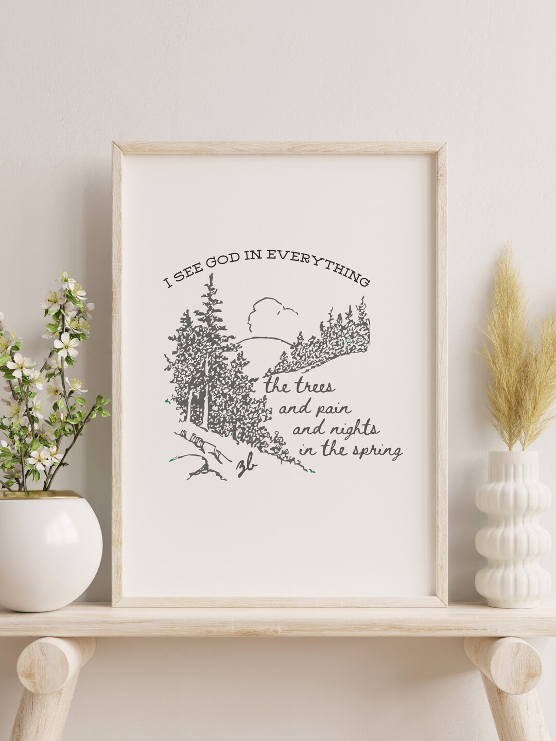 PHYSICAL POSTER: I See God in Everything Poster Zach Bryan - Etsy