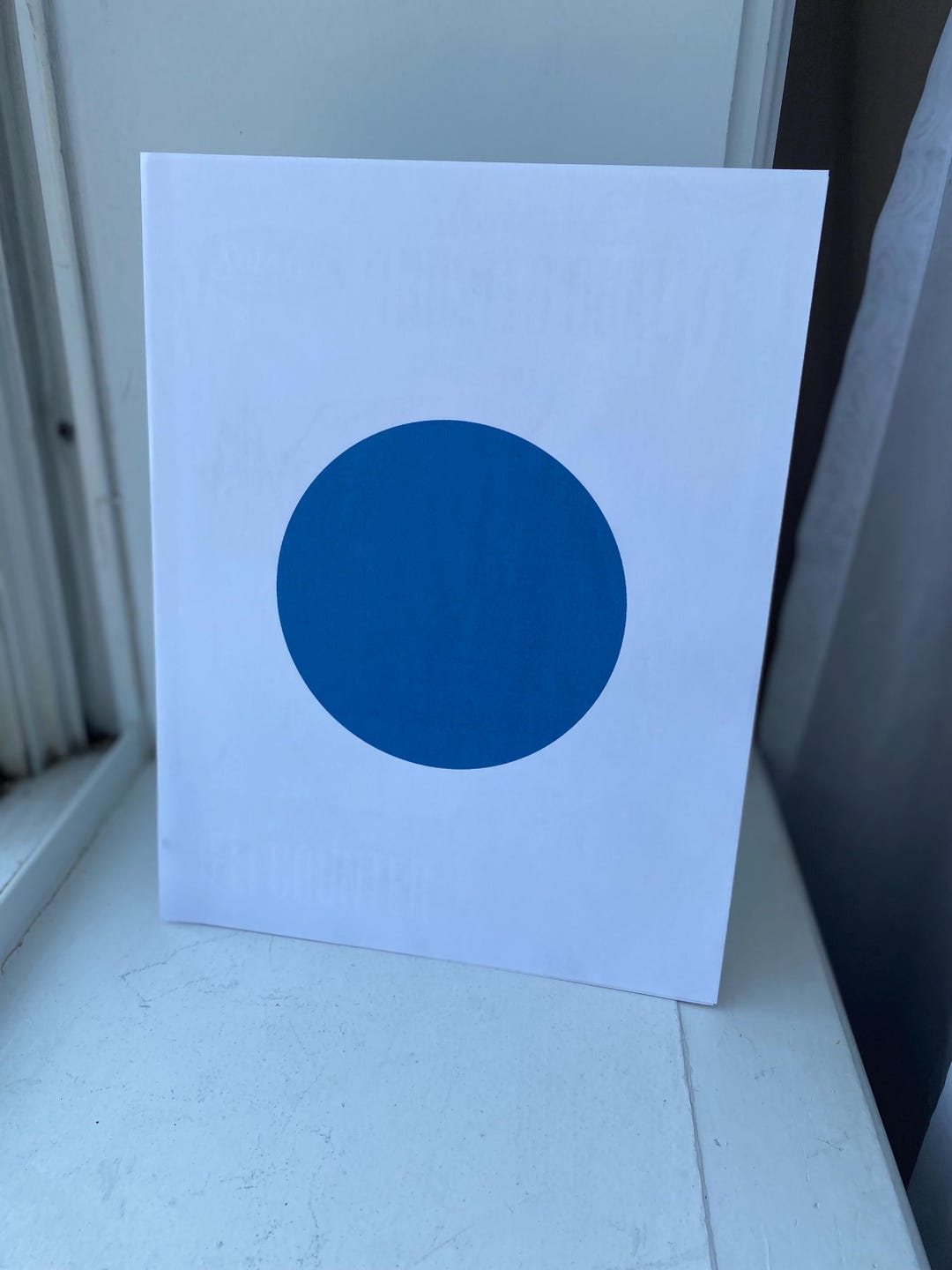 Election Season Sign. Blue Dot on White Background. Stand up Sign ...