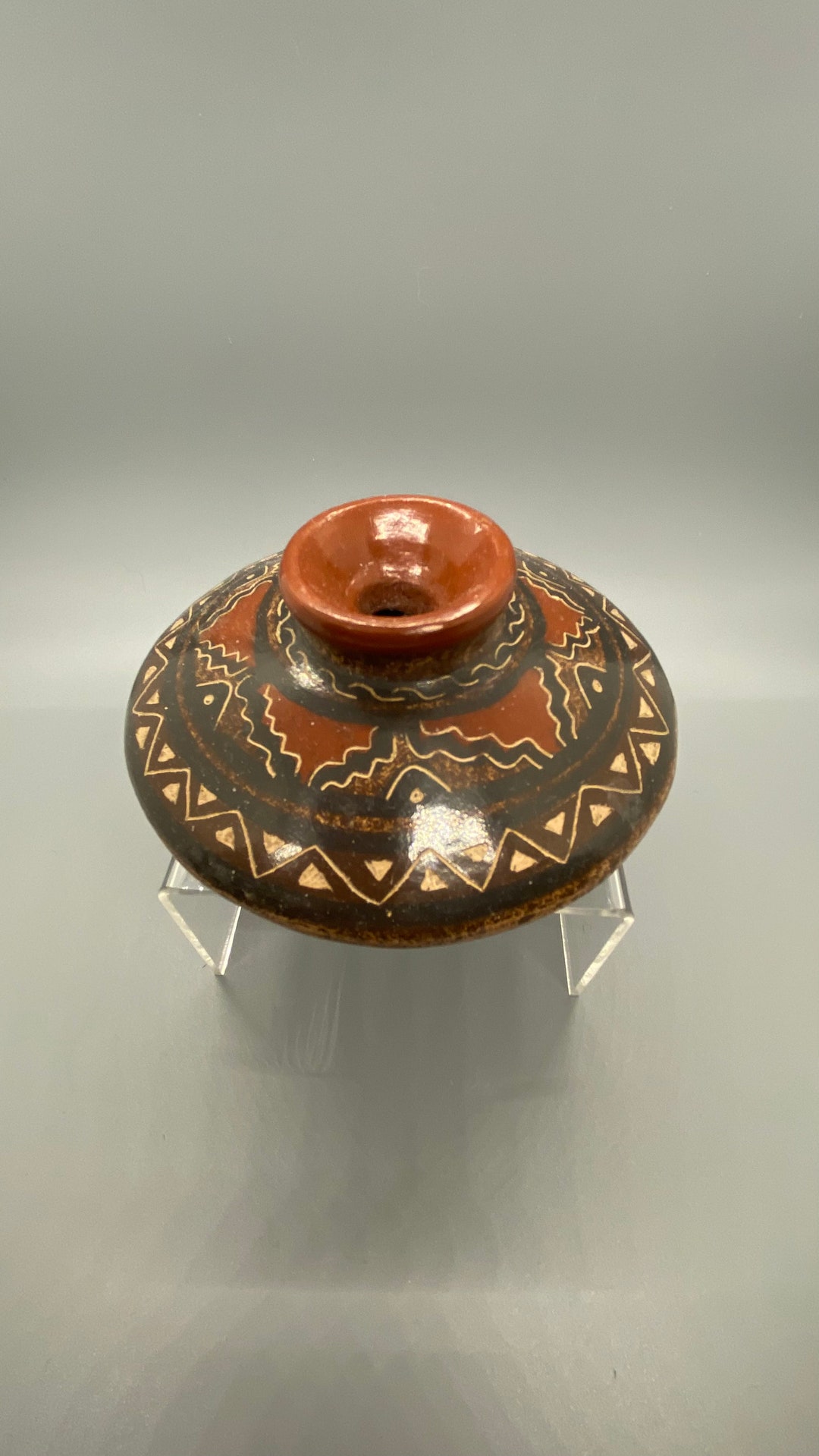 Costa Rican Vase. Pottery. Aztec Style Design. - Etsy