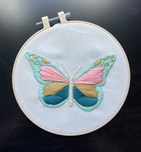 Completed Butterfly Embroidery - Etsy