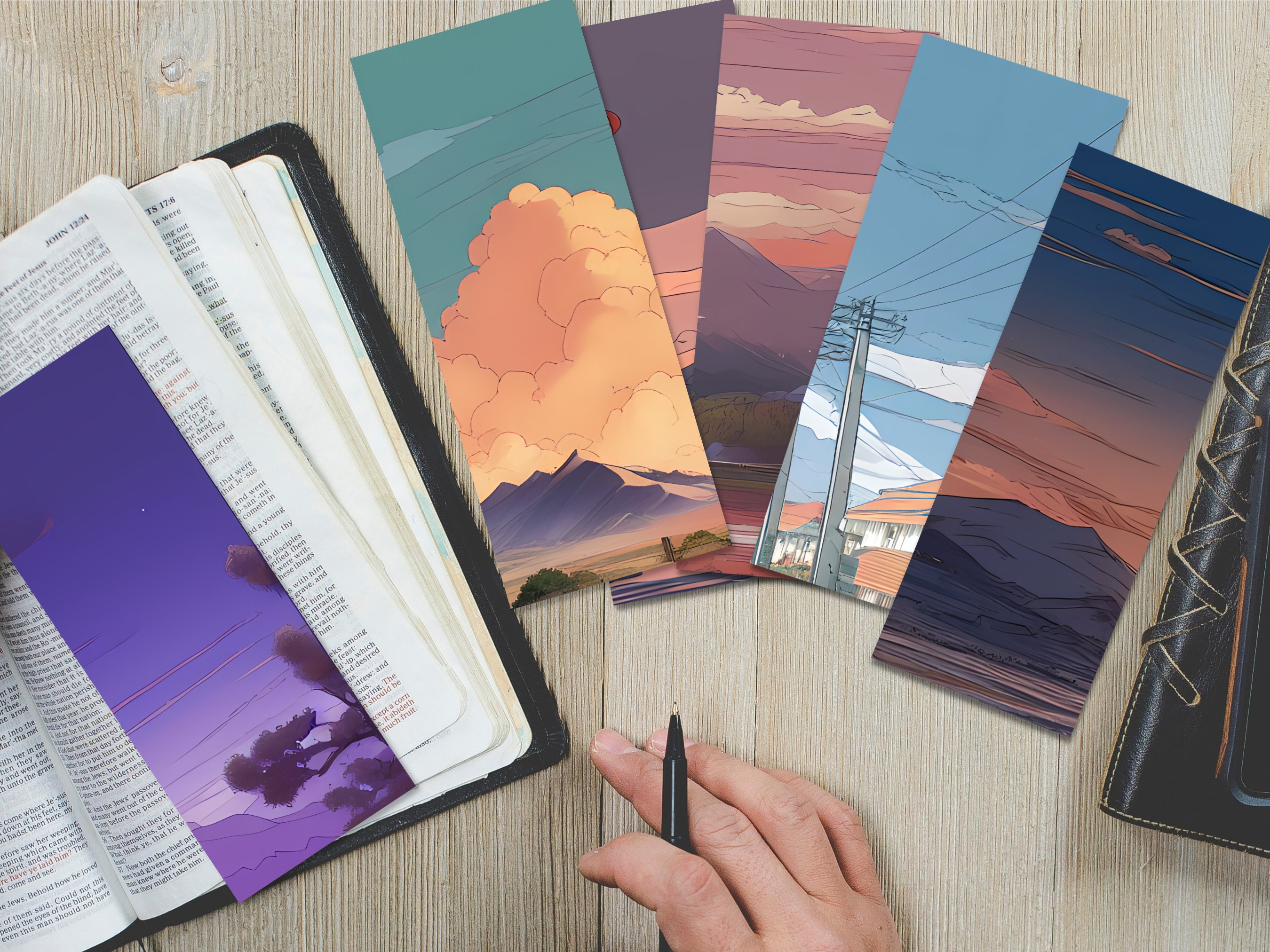 Anime Bookmark Set of 9 Printable Bookmarks Anime - Etsy Denmark