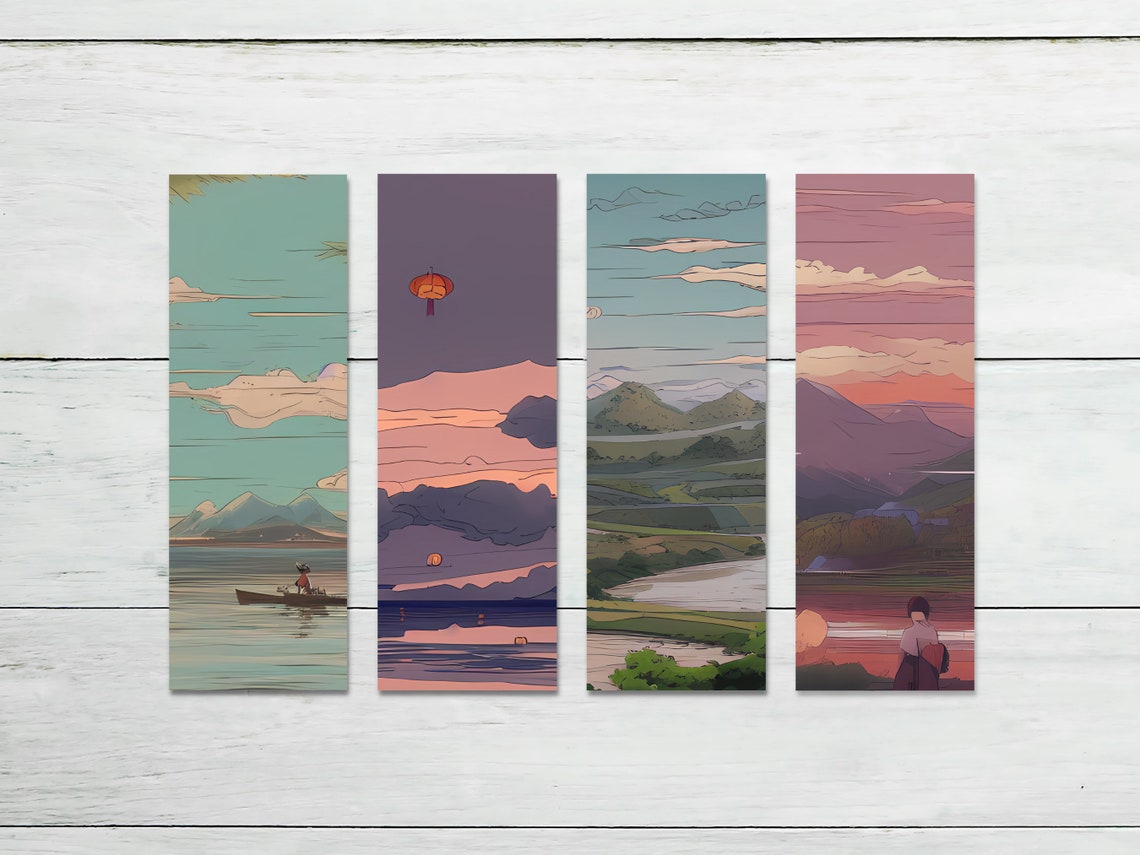 Anime Bookmark Set of 9 Printable Bookmarks Anime - Etsy Denmark