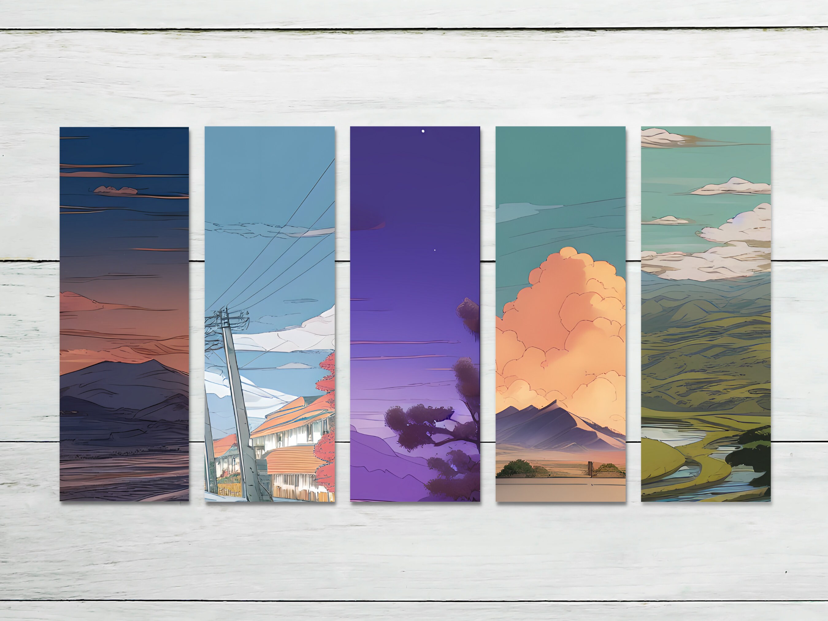 Anime Bookmark Set of 9 Printable Bookmarks Anime - Etsy Denmark