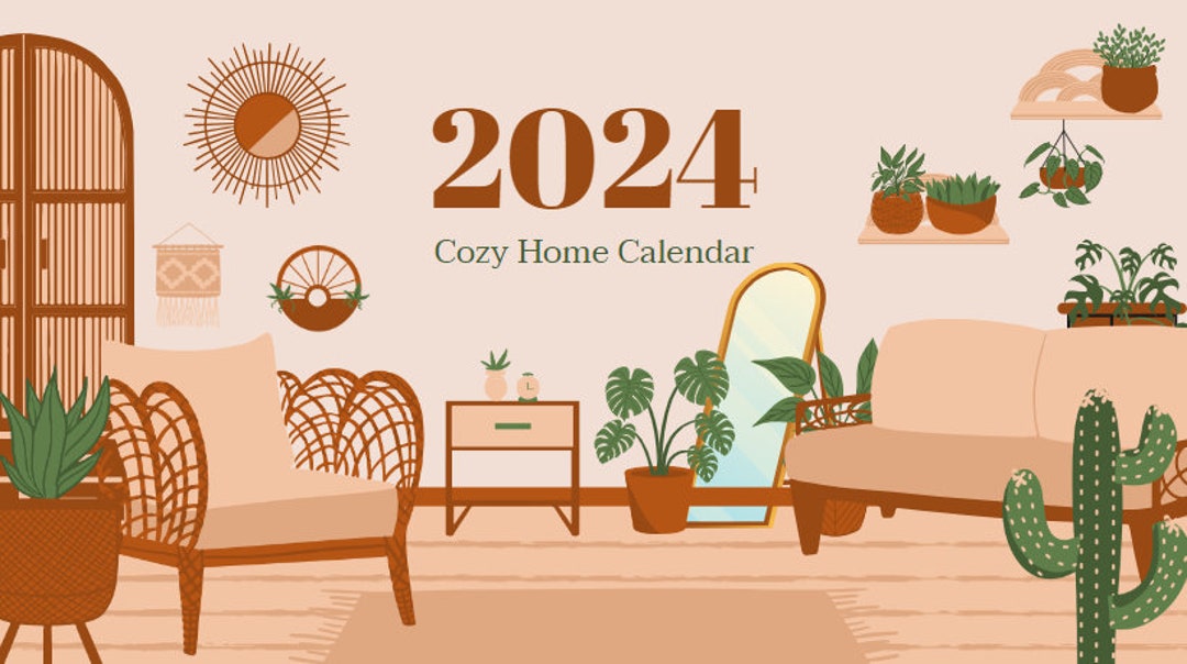 A Jungle Haven: the Lush Greenery Home Calendar - Etsy