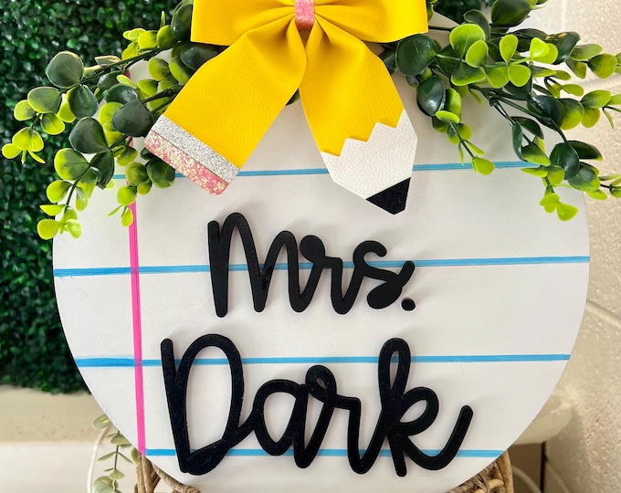 Teacher Door Hanger, Classroom Door Hanger, Back to School Door Hanger ...