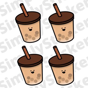 Bubble Tea Clipart Cute Boba Tea Png Printable Graphic Instant Download ...