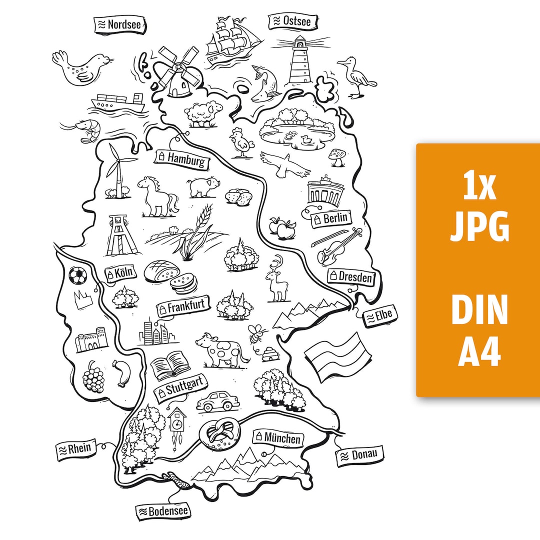 Coloring Picture Germany Map, Download, Coloring Page, Germany Map, JPG ...