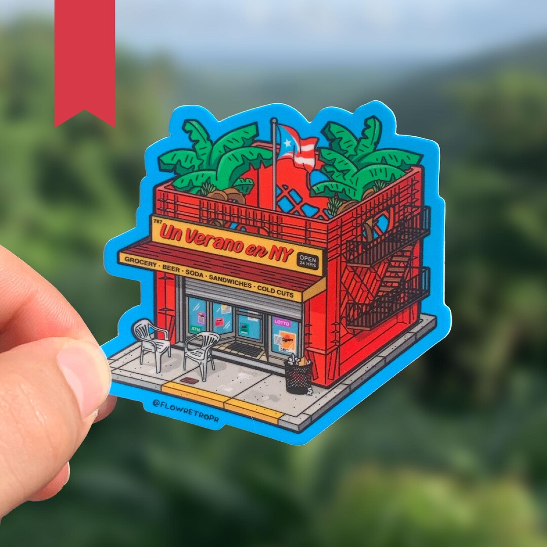 Un Verano En NY Matte Sticker | Retro, Vintage, Puerto Rico, Gift ...