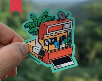 Polaroid Criollo Matte Sticker | Camera, Retro, Vintage, Puerto Rico ...