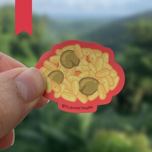 Mini Arroz Con Gandules Matte Sticker | Navidad, Puerto Rico, Dominican ...