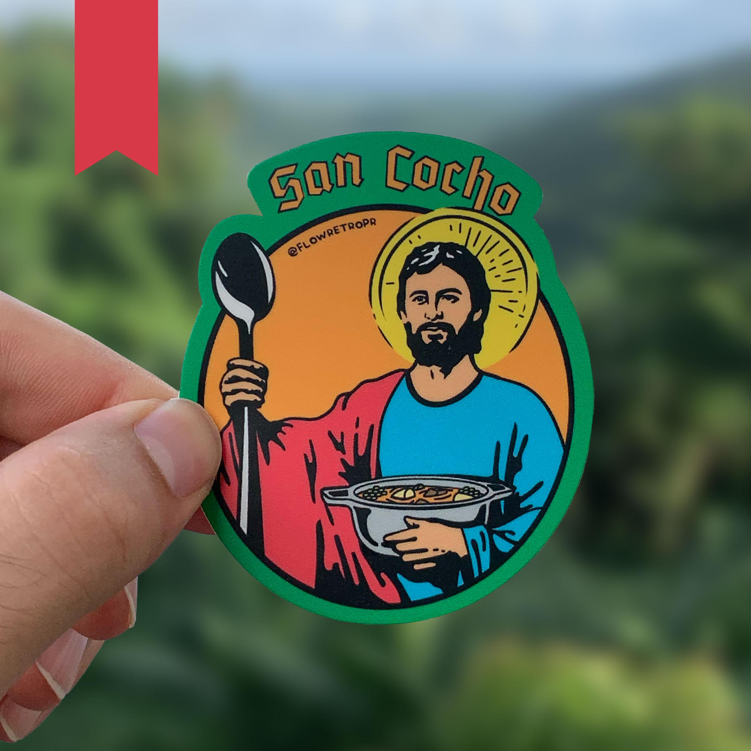San Cocho Matte Sticker | Puerto Rico, Dominican, Gift, Laptop, Funny ...