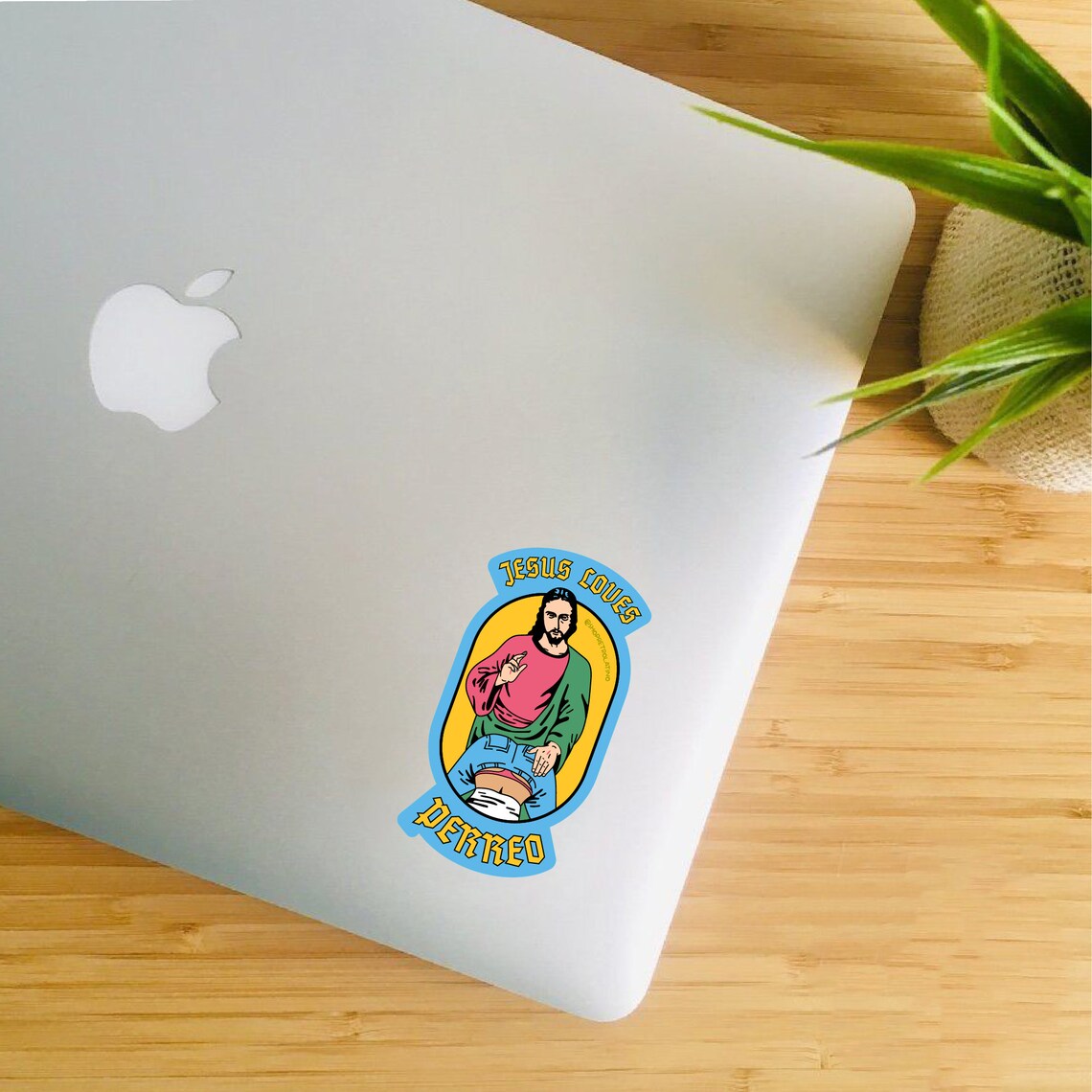 Jesus Loves Perreo Matte Sticker Reggaeton, Bad Bunny, Daddy Yankee ...