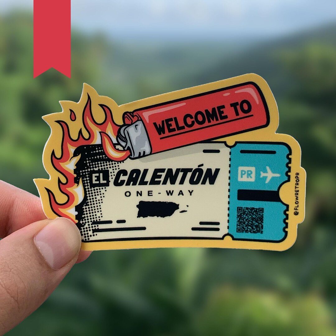 El Calentón Matte Sticker | Puerto Rico, Bad Bunny, Reggaeton, Boricua ...