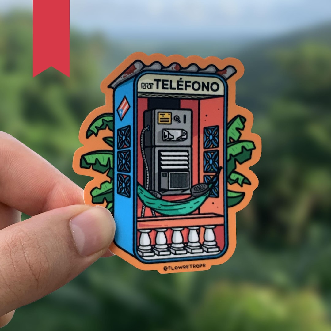 Puerto Rico Telephone Co. Matte Sticker | Retro, Vintage, Puerto Rico ...