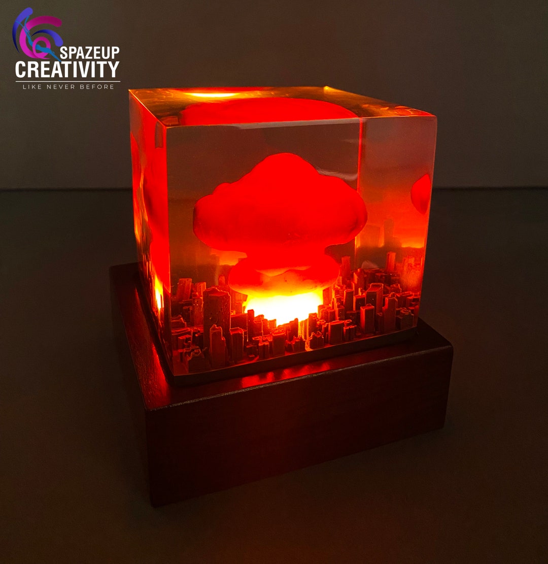 Fallout Explosion Bomb Resin Lamp Atomic Bomb Diorama, Epoxy Mushroom ...