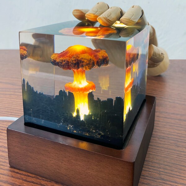 Atomic Bomb Resin Lamp - Etsy