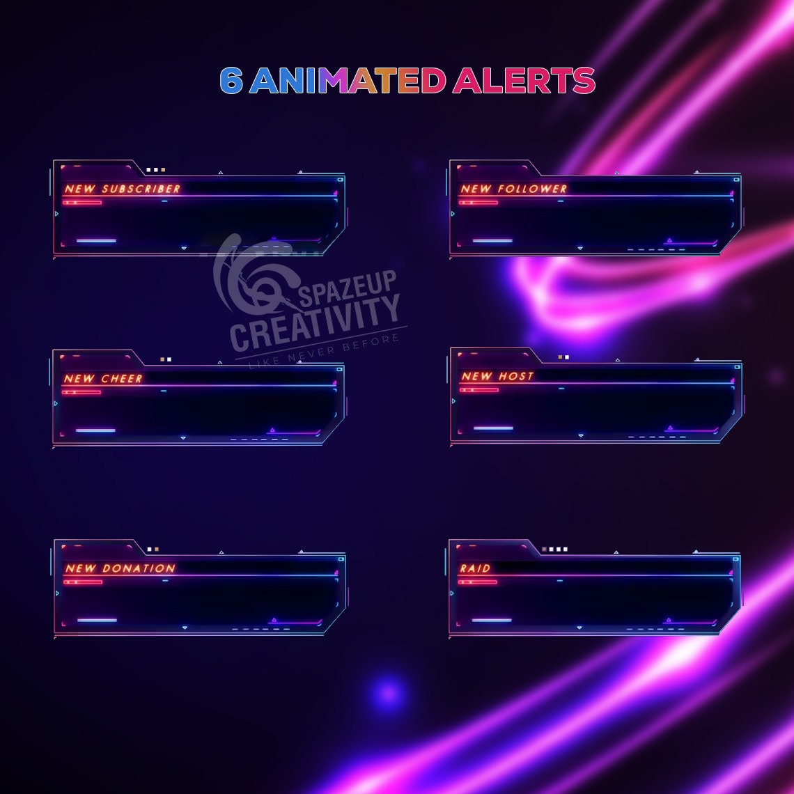 Animated Stream Overlay Package , Cool Animated Stream Overlay Pack twitch Panels Stream Overlay ...