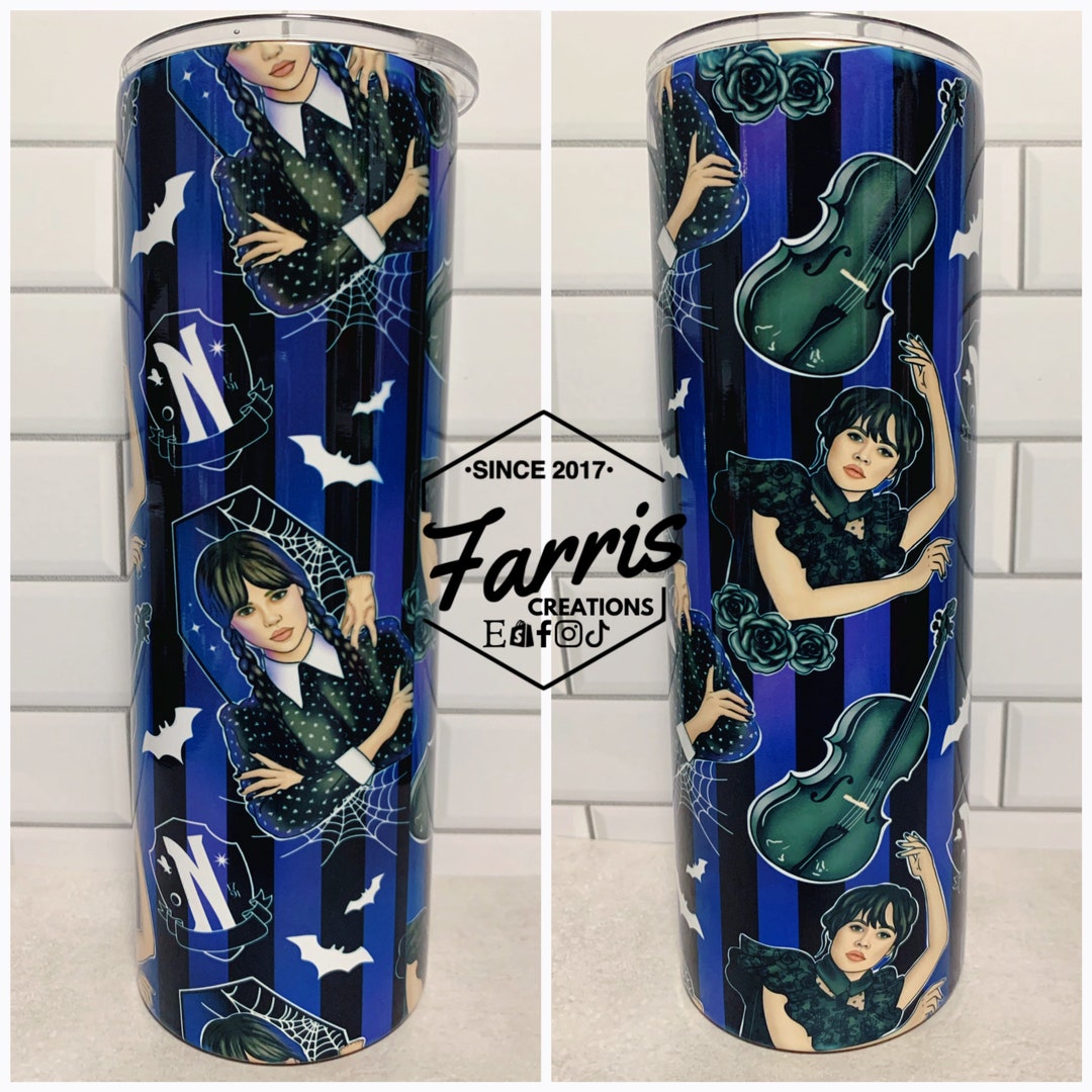 Wednesday Addams Skinny Tumbler, Nevermore Academy, Ravn Dance ...