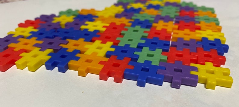 Waffle Building Blocks With Mat Template and 72 Pc Waffle Building ...