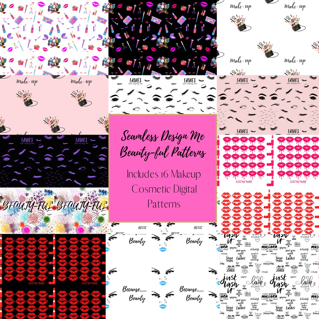 Seamless Digital Paper Patterns Design Me Beauty-ful Background Images ...