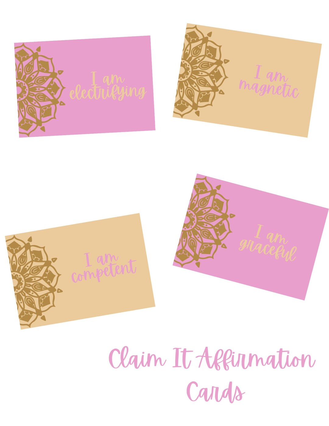 Printable Affirmation Cards Claim It Self-love Motivation - Etsy