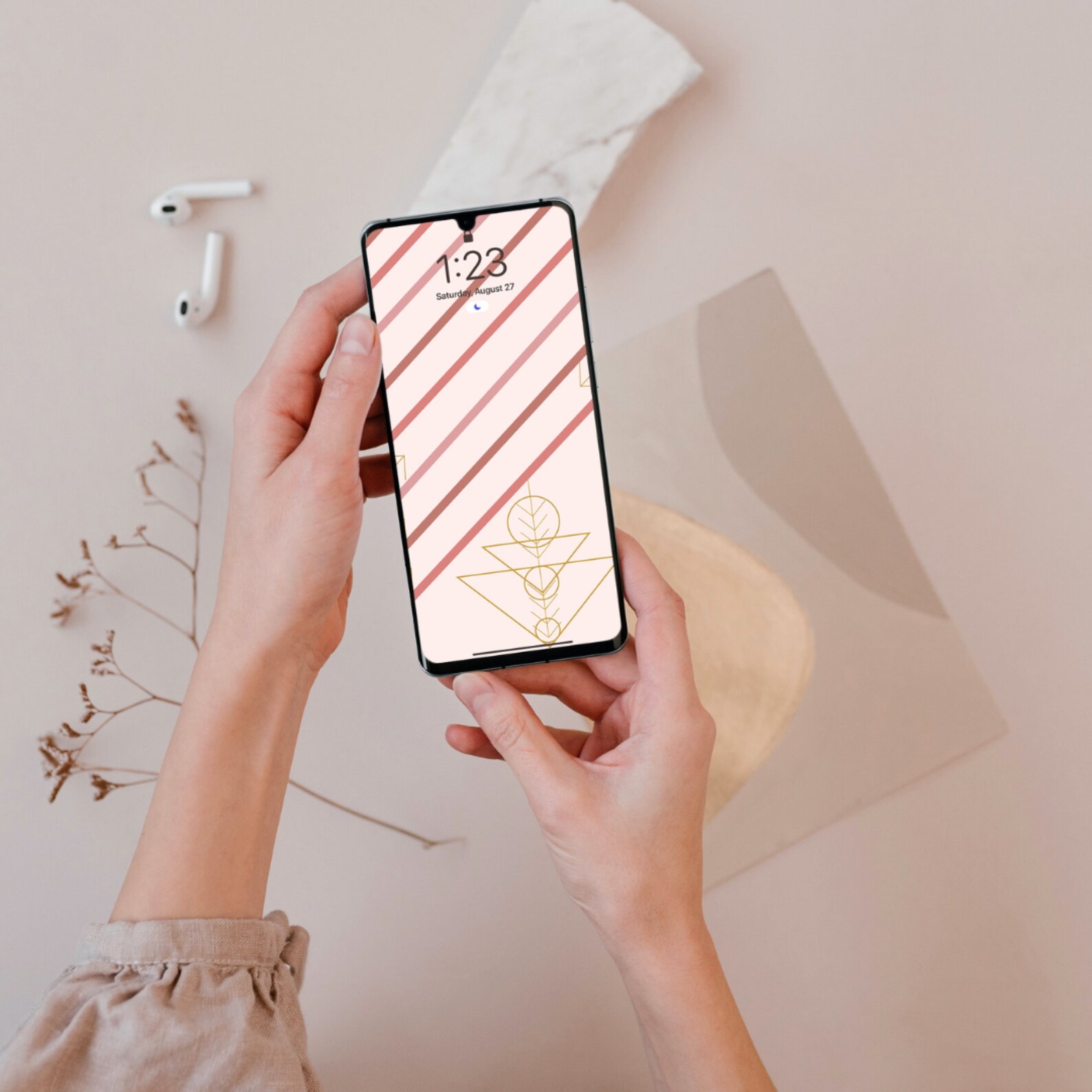 Boho IOS Wallpaper and App Icon Bundle Phone and Tablet Background ...