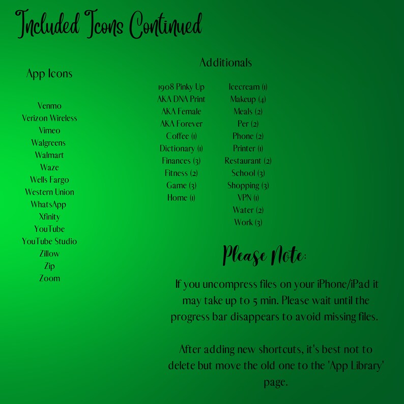 AKA IOS Wallpaper and Icon Bundle Pink and Green Home and Lock Screen ...