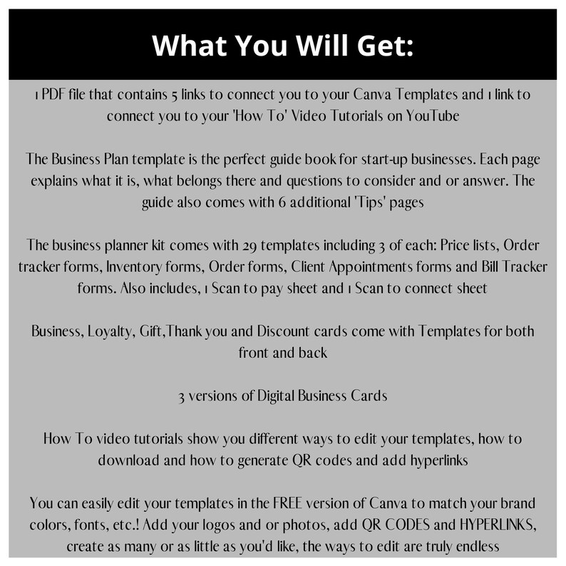 Business Plan Bundle Editable Guide Book and Business Planner - Etsy