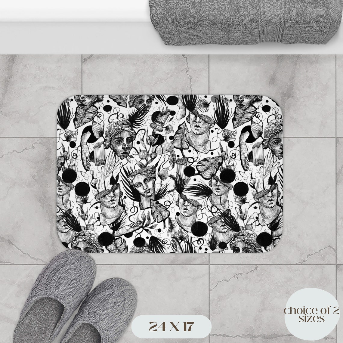 Greek Goddess Shower Curtain Black Shower Curtain Floral Shower Curtain ...