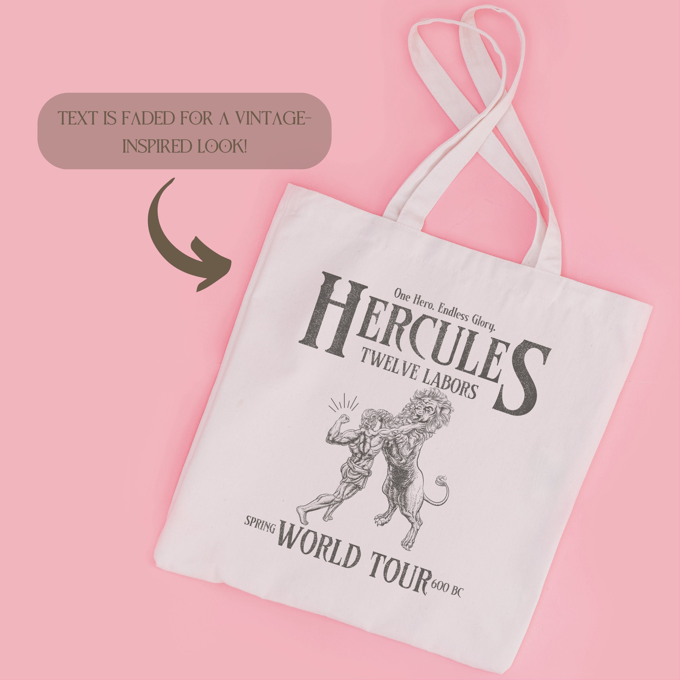 Hercules Tote Bag Greek Mythology Tote Greek Goddess Book Bag Tote ...