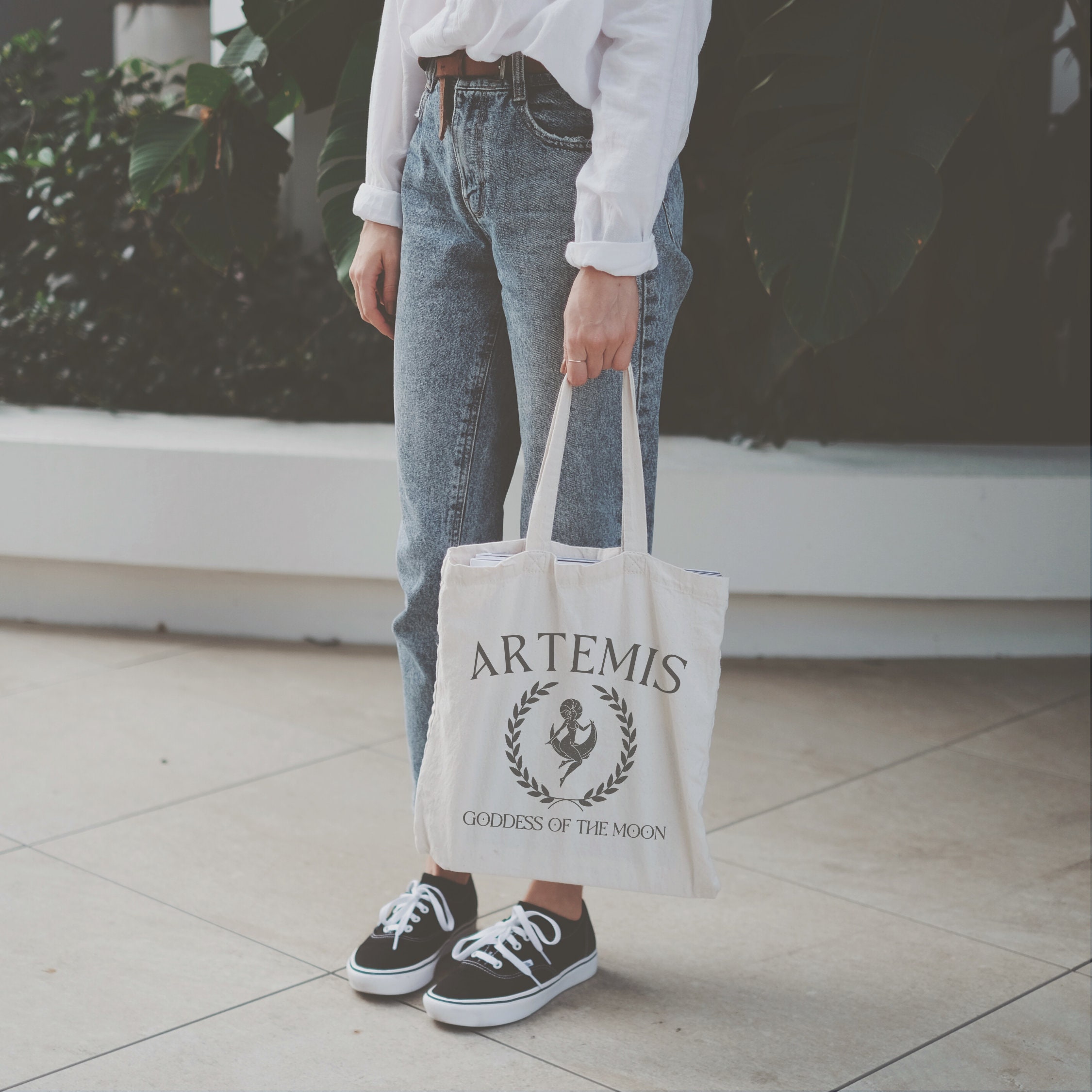 Artemis Goddess Tote Bag Moon Phases Greek Mythology Unique Gift for ...