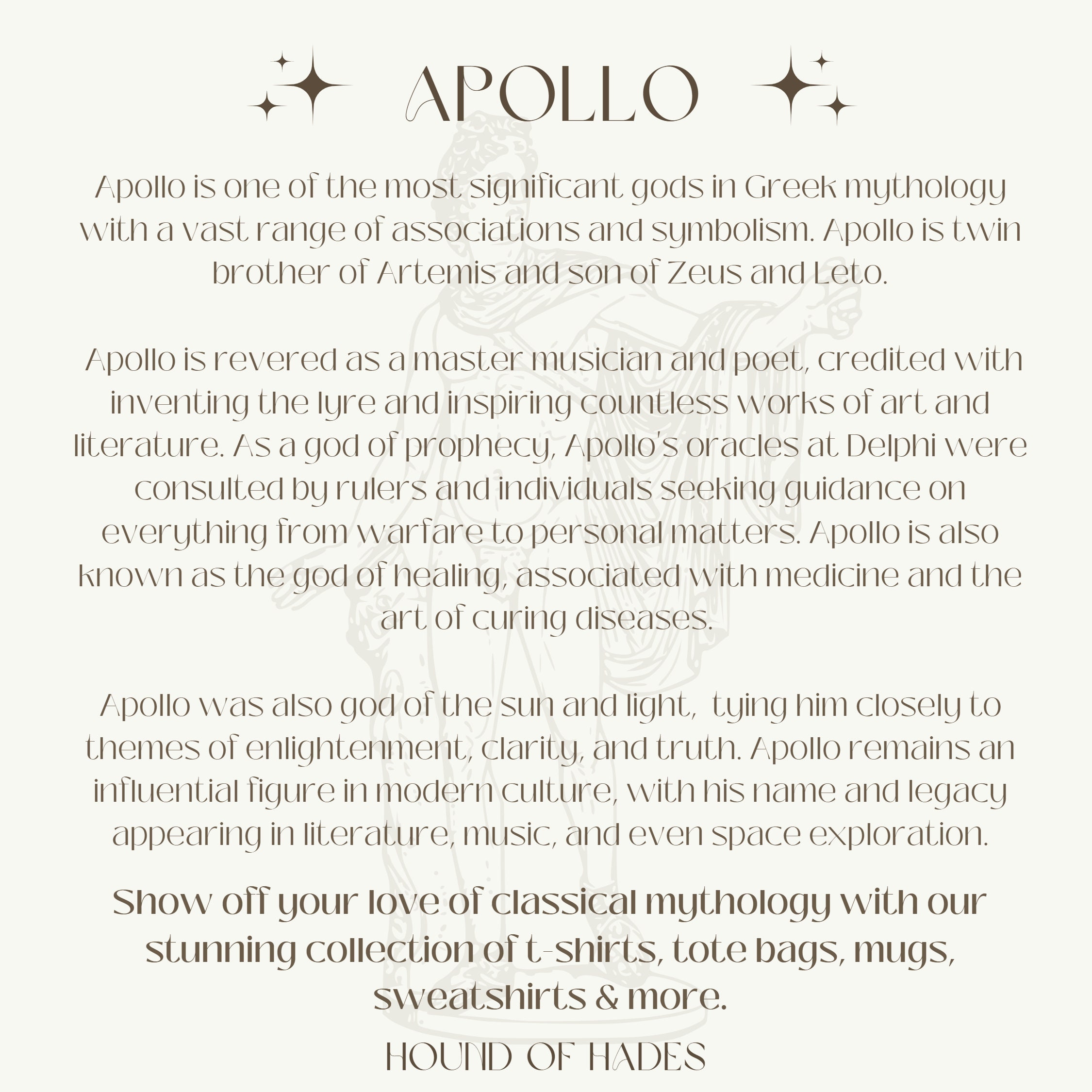 Apollo Greek Mythology Shirt Dark Academia Clothing Greek Goddess ...