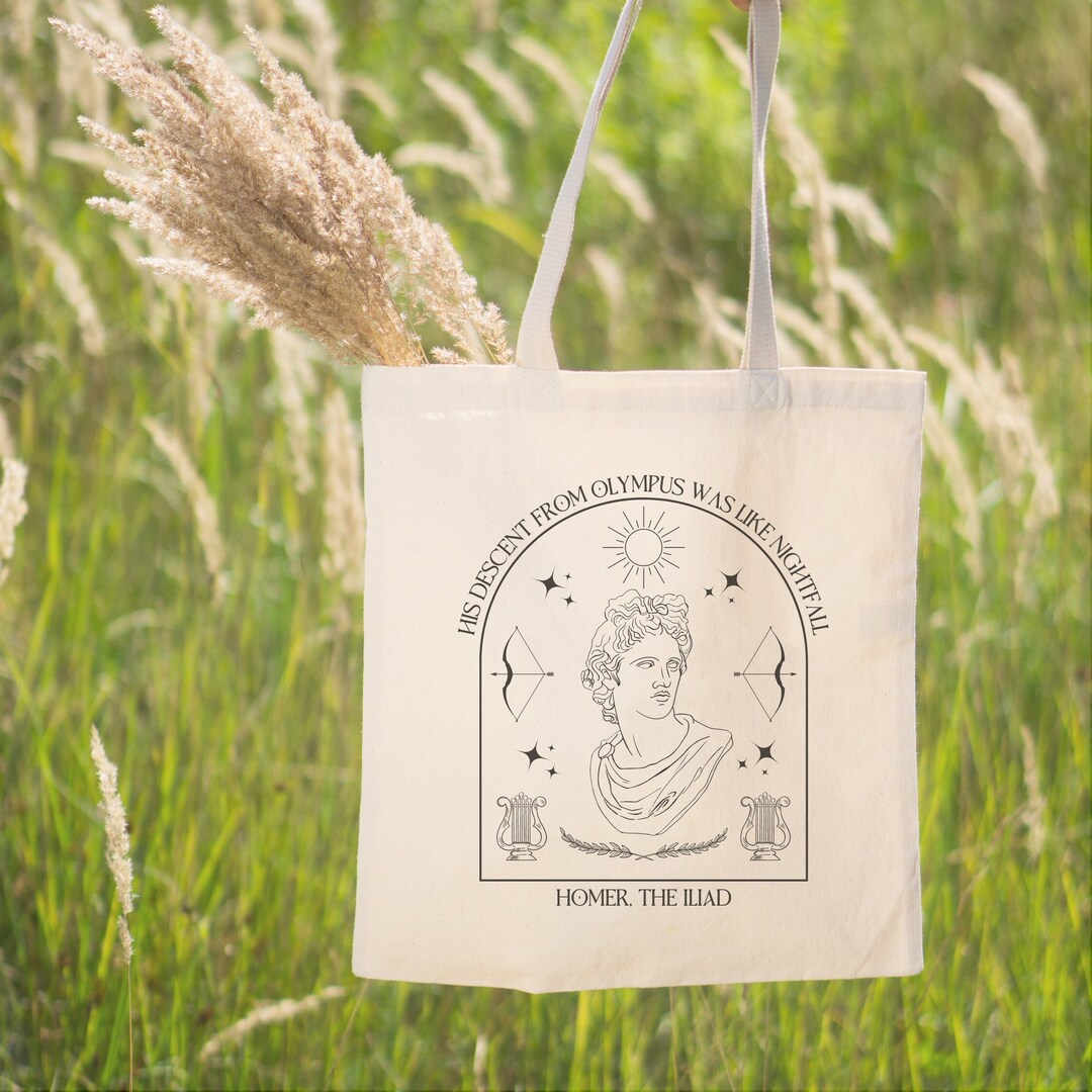 Book Tote Bag Greek Mythology Apollo Greek God Lore Olympus Gift ...