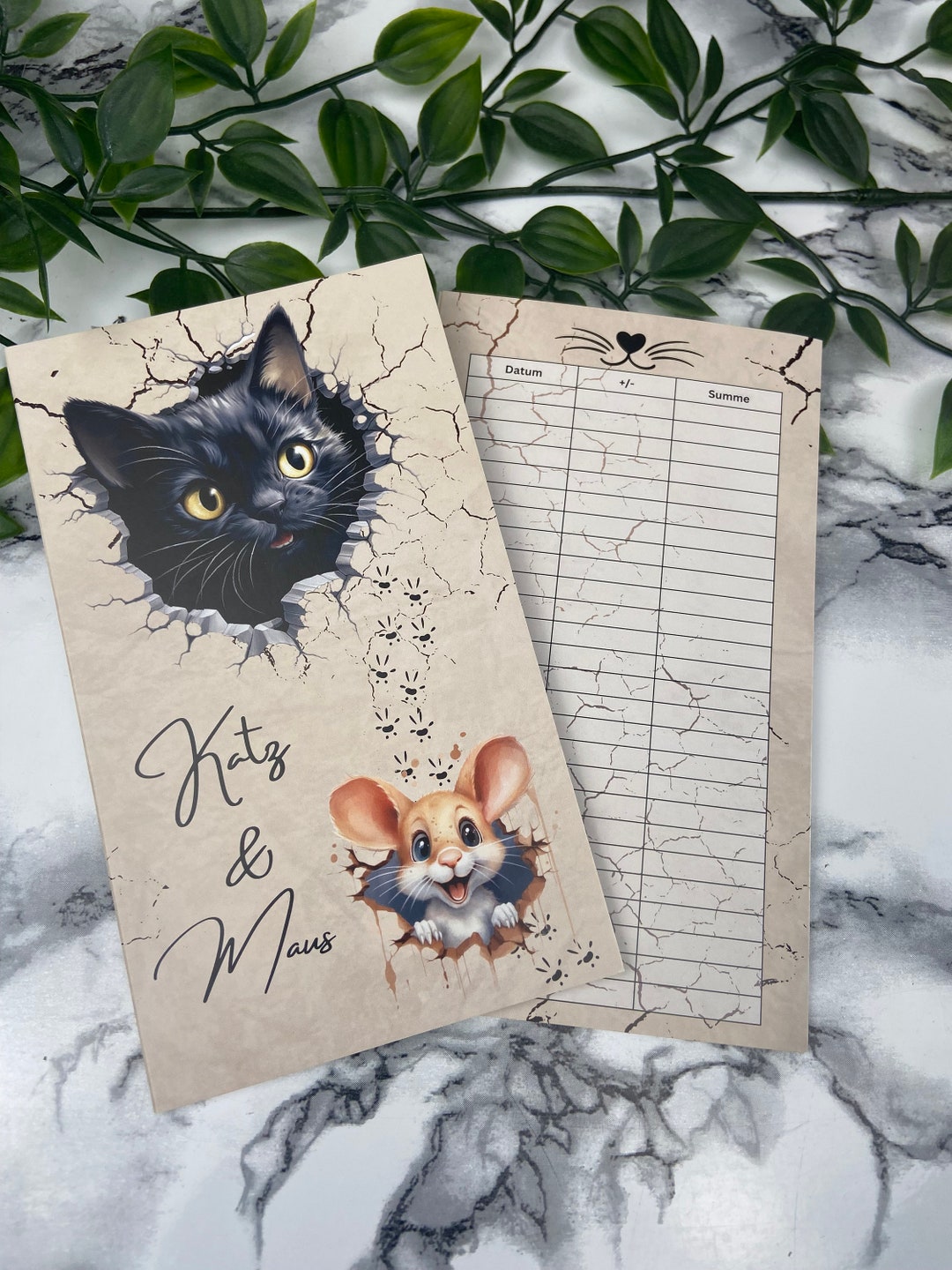 Folding Card Cat & Mouse / Savings Challenge to Scratch and Save / for ...