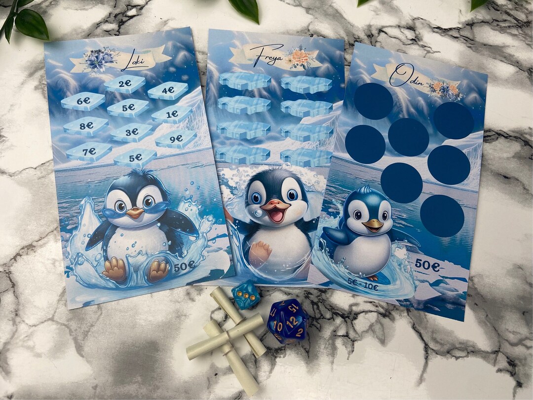 Penguin Scratch Challenge, Raffle/dice and Savings Challenge Incl ...