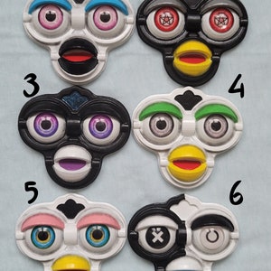 3D Printed Resin Furby Faceplate Painted and Cut - Etsy