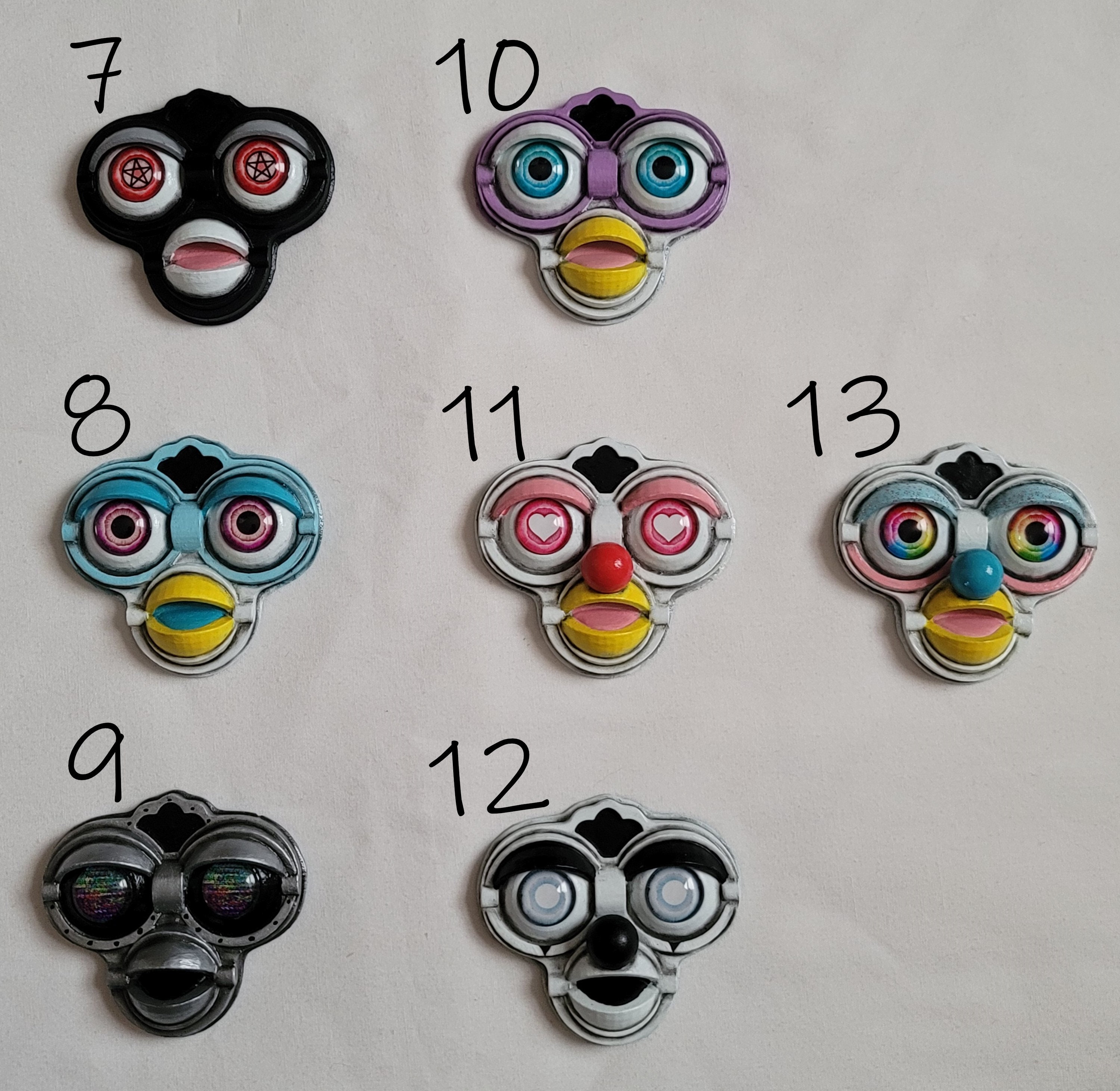 3D Printed Resin Furby Faceplate Painted and Cut - Etsy Australia